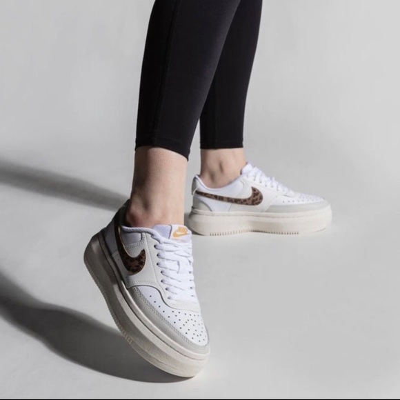 Nike | Shoes | Nib Nike Court Vision Alta Low Leopard | Poshmark